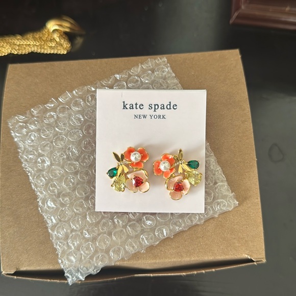 kate spade | Jewelry | Kate Spade In Bloom Orange And White Floral ...